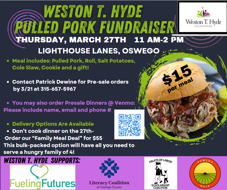 Weston T. Hyde Pulled Pork Fundraiser | CenterState CEO